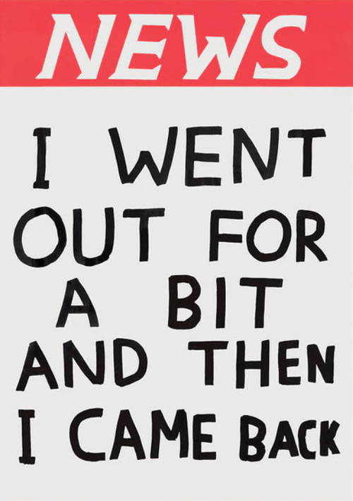 I Went Out For A Bit Magnet x David Shrigley | Third Drawer Down USA ...